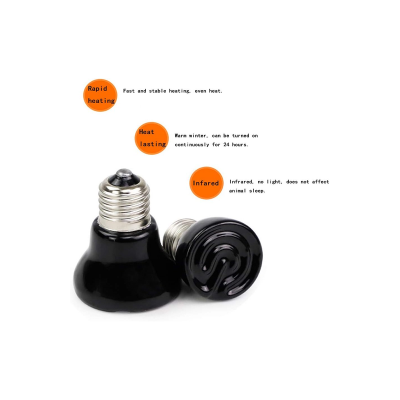 Ceramic Heat Emitter Lamp Bulb - For Pet / Reptile