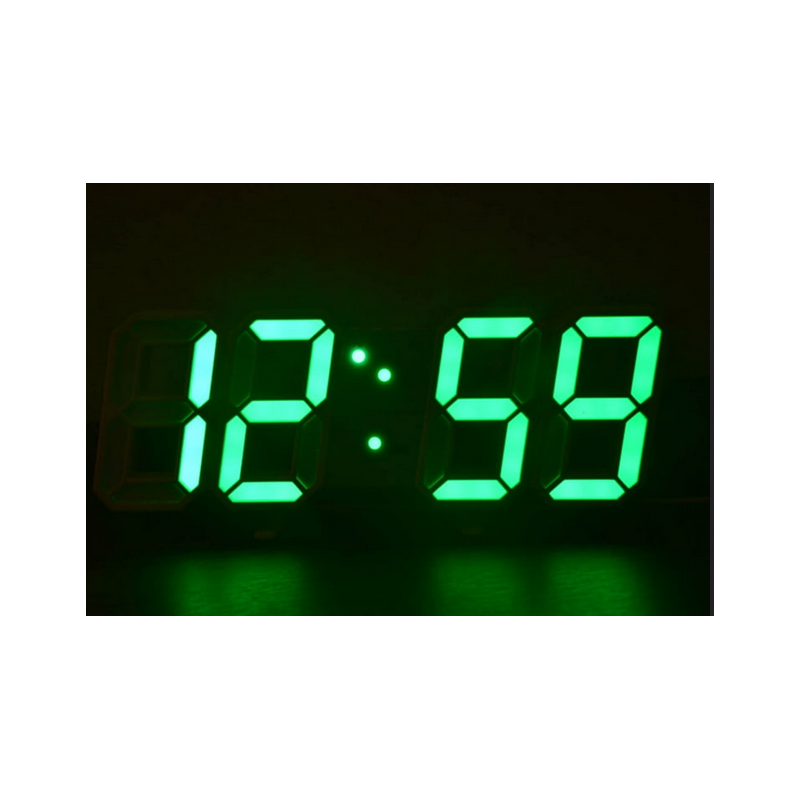 3D Digital clock - Green