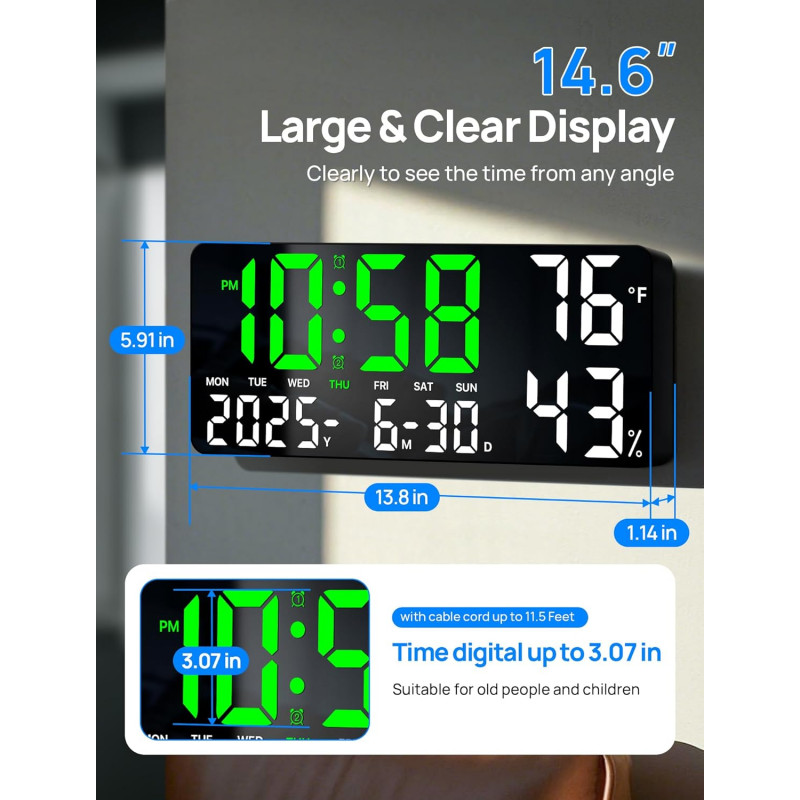 Digital clock Medium GH9002 with remote