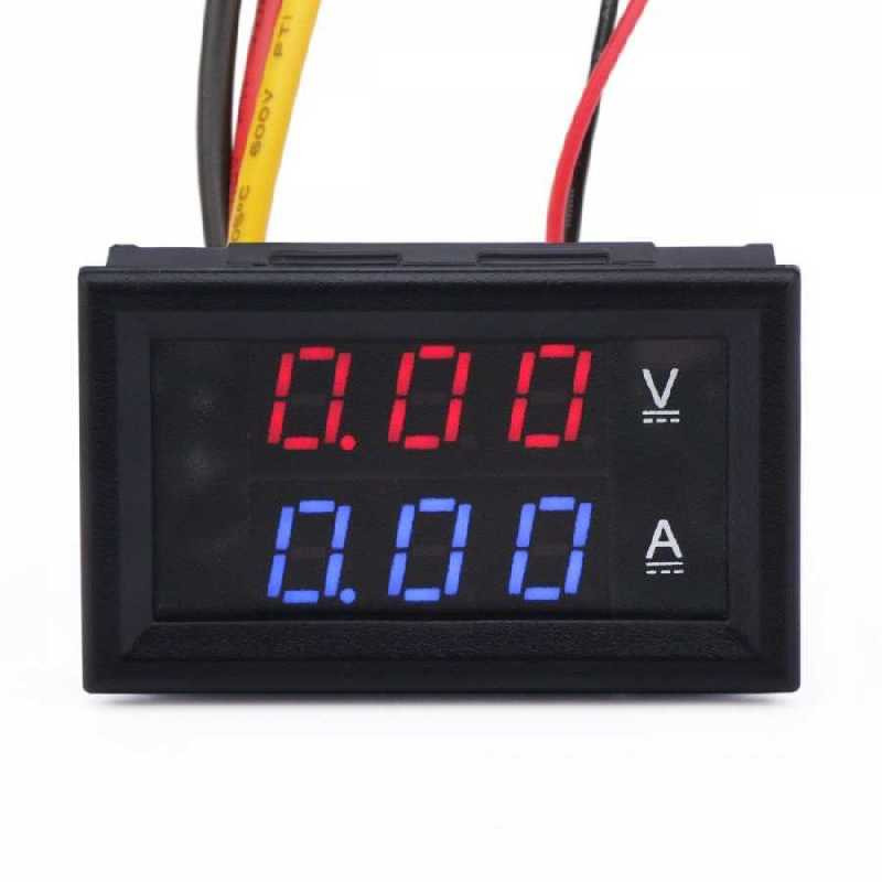 DC 100V 10A Voltmeter Ammeter - Dual LED Digital Voltage Ampere Display