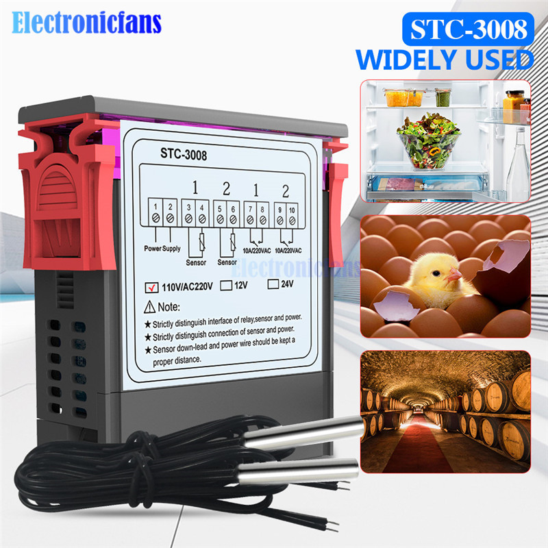 Digital Temperature Controller STC-3008