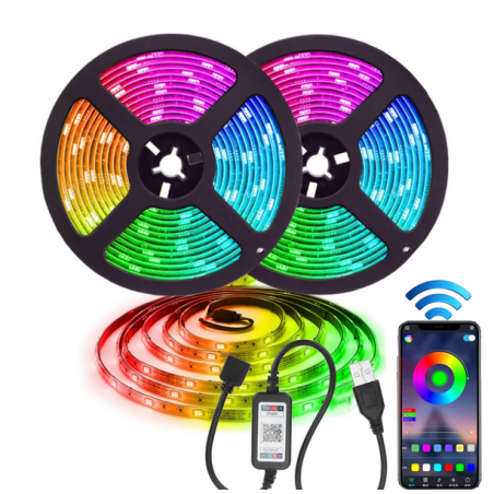 USB Bluetooth Smart RGB LED Strip Light with Mobile APP